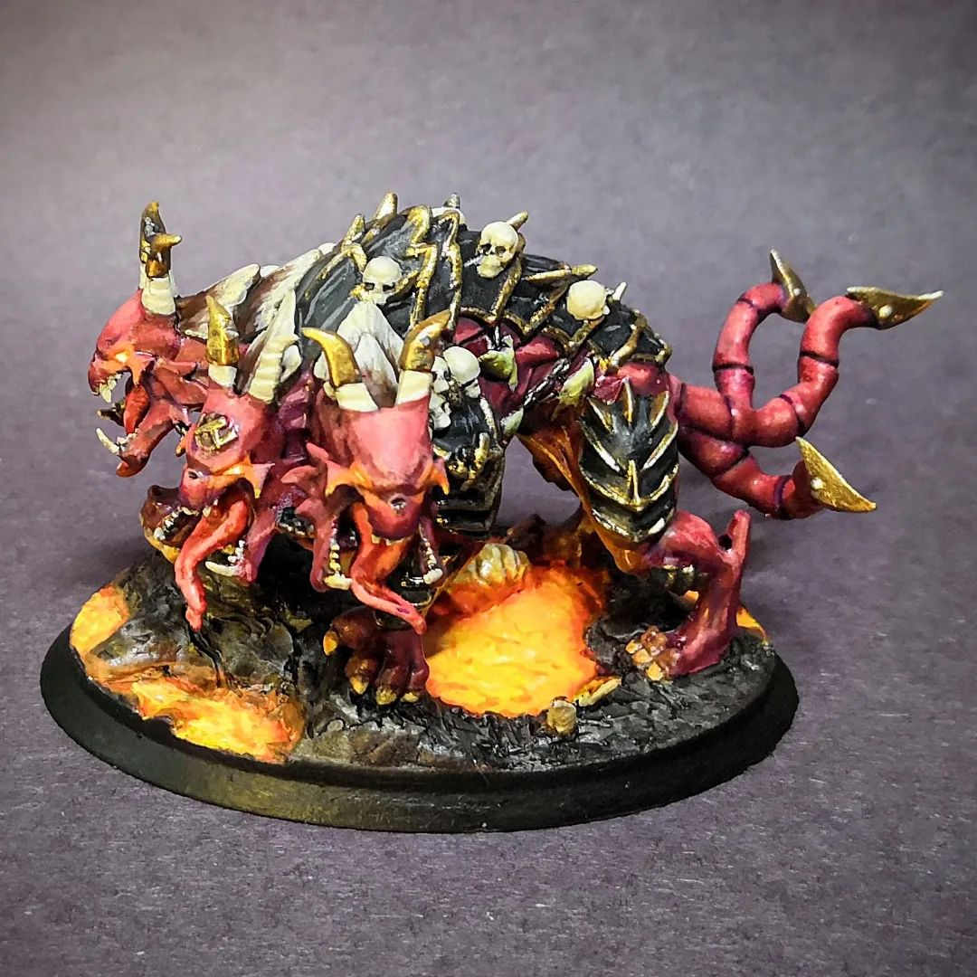 3D Printable Tri-Hound Champion - War Daemons by One Page Rules