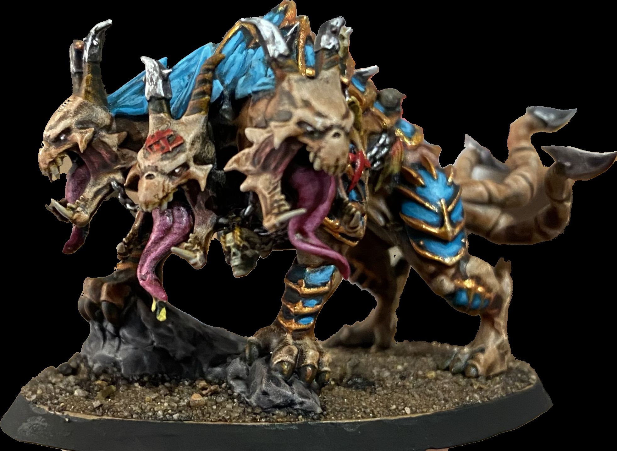 3D Printable Tri-Hound Champion - War Daemons by One Page Rules