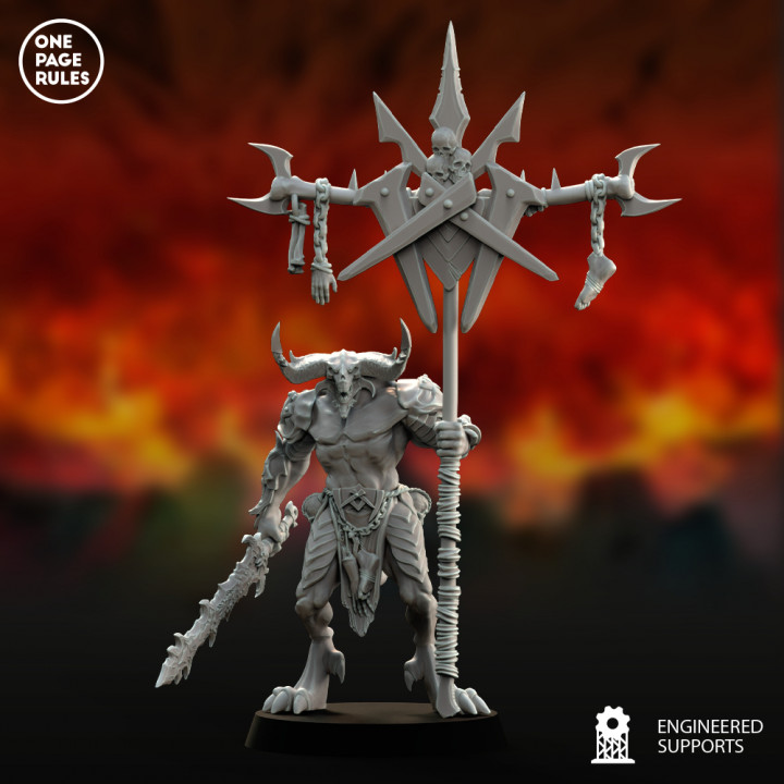 3D Printable Blood Warriors - War Daemons by One Page Rules