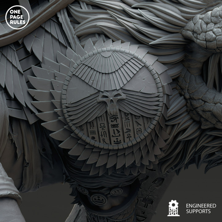 3D Printable Desert Titan (Ammut) - Mummified Undead by One Page Rules