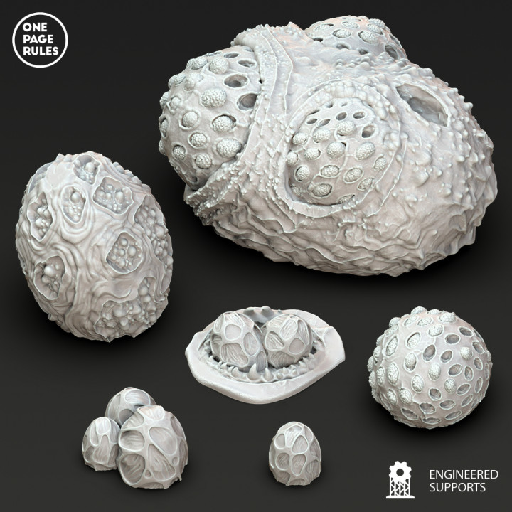 3D Printable Alien Hives Scatter Terrain by One Page Rules