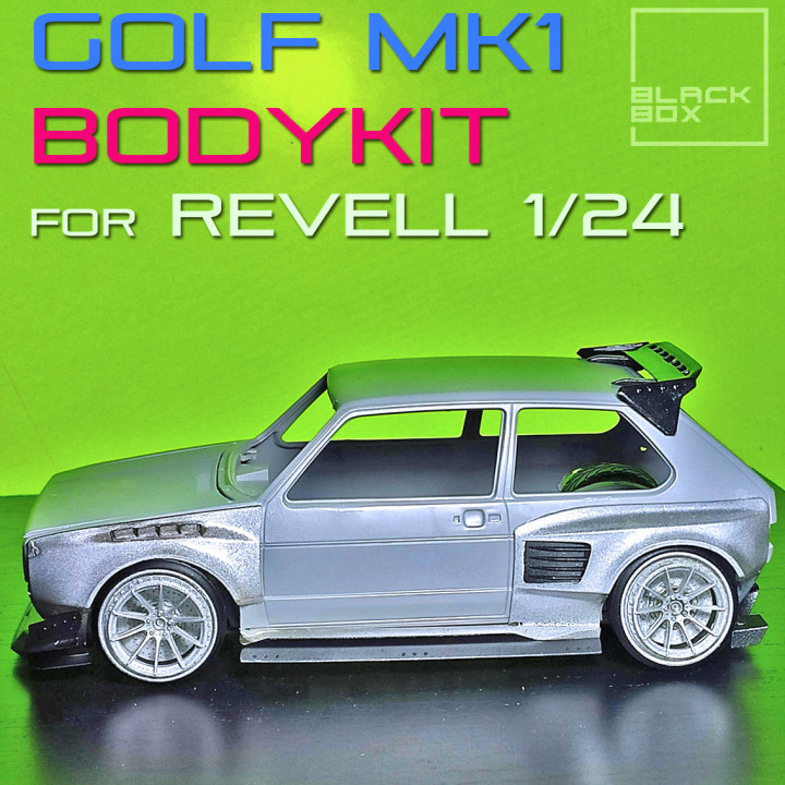 3D Printable GOLF 1 BB01 BODYKIT For REVELL 1-24th scale by black-box ...