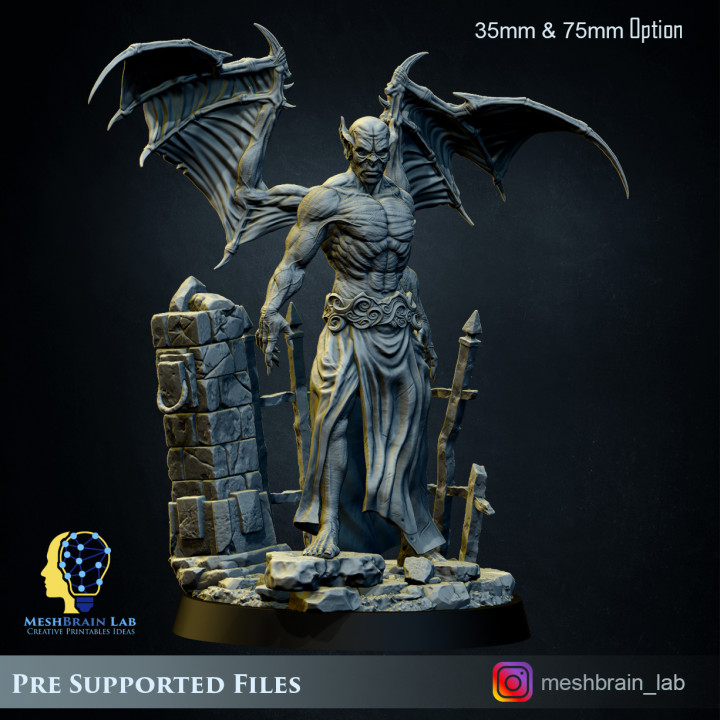 3D Printable Vampire Lord by MeshBrain Lab