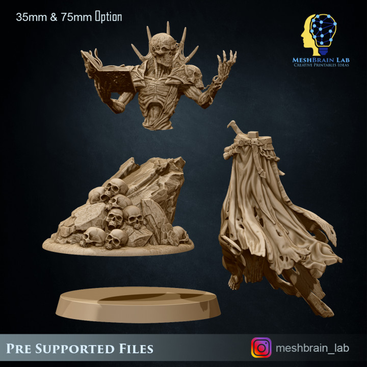 3D Printable Lich Lord Vecna by MeshBrain Lab