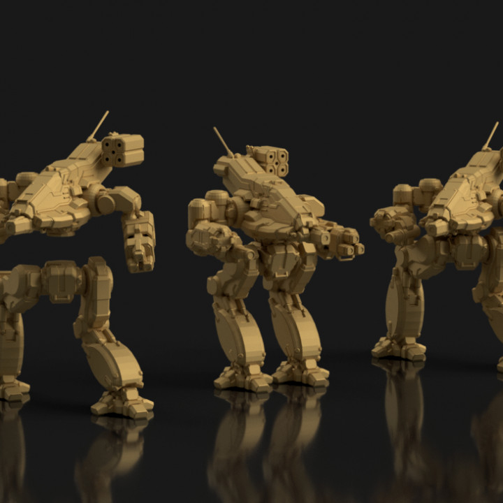 3D Printable Bushwacker BSW-HR Battlemech by Matt Mason