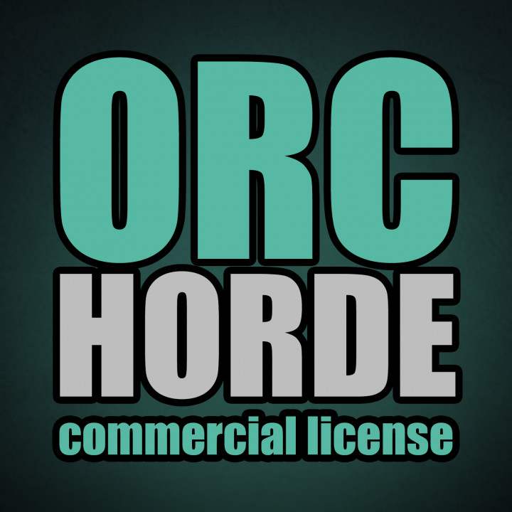 3D Printable COMMERCIAL LICENSE - ORC HORDE PACK by Necropunks Miniatures