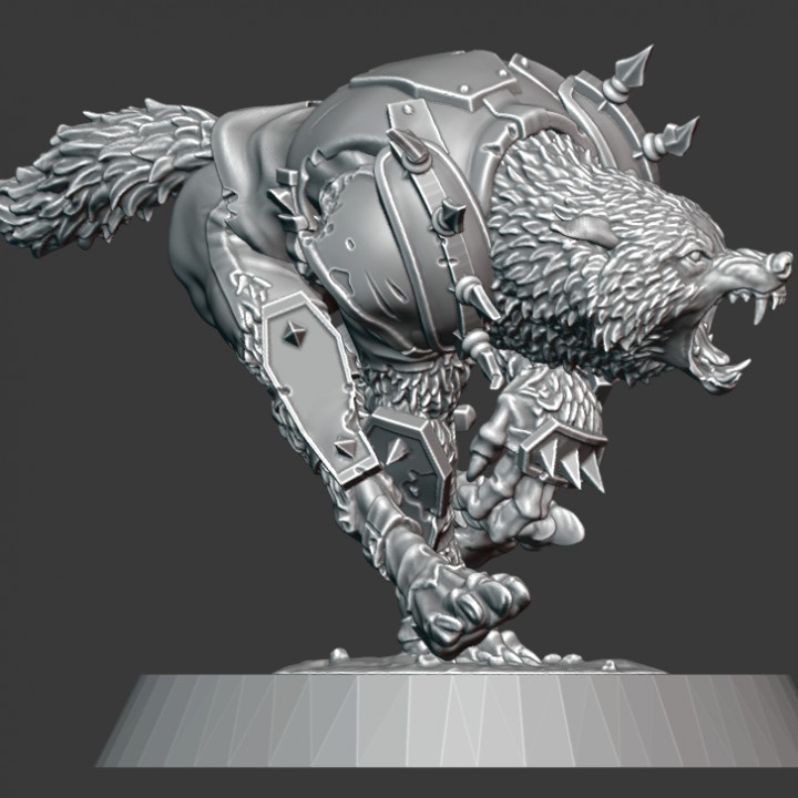 3D Printable Fantasy Football Werewolf 02 by BruteFun Miniatures