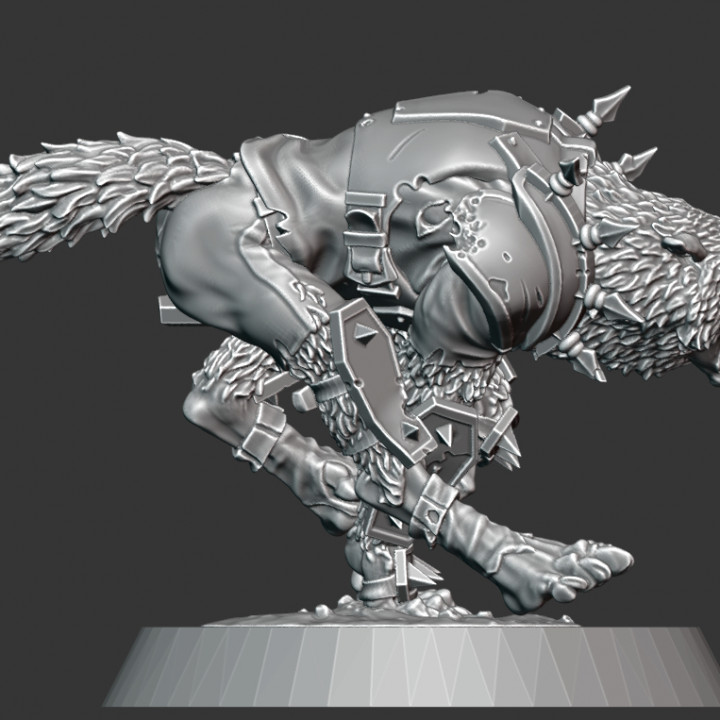 3D Printable Fantasy Football Werewolf 02 by BruteFun Miniatures