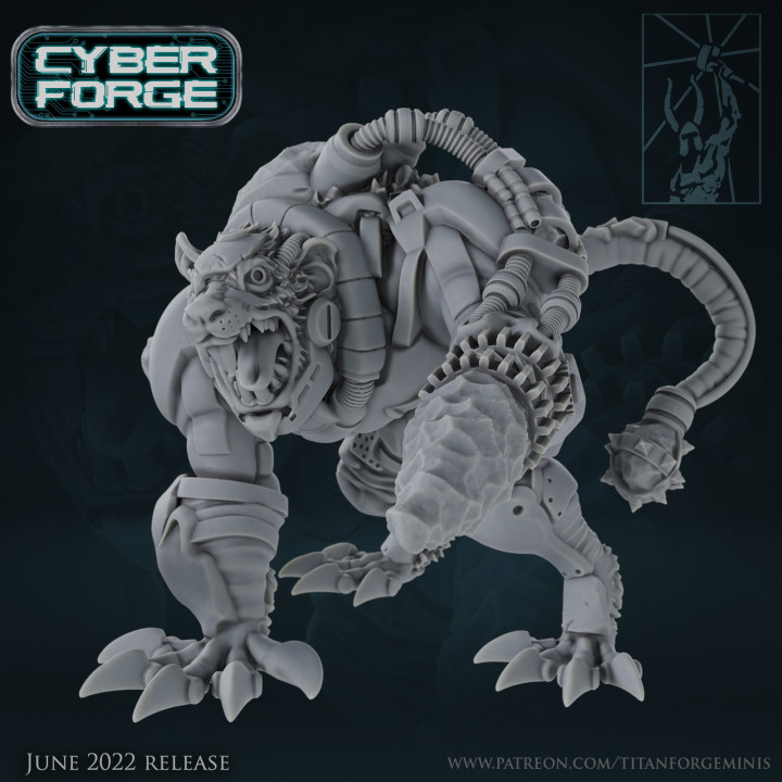 3D Printable Cyber Forge Galactic Mining League Gor Gor Rockeater by Titan Forge Miniatures