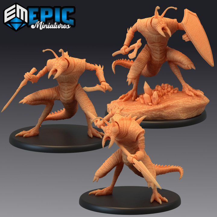 3D Printable Ice Devil Set / Hell Warrior / Demon Spawn by Epic-Miniatures