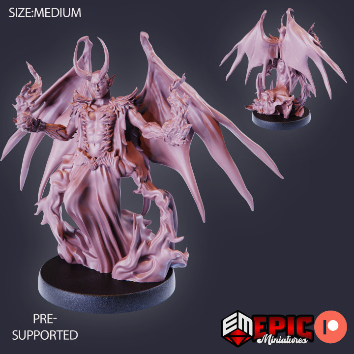 3D Printable Devil Duke Set / Hell Warrior / Demon Spawn / Evil Lord ...