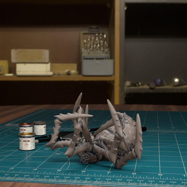 3D Printable Dead Giant Spider 02 [Pre-Supported] by TytanTroll Miniatures