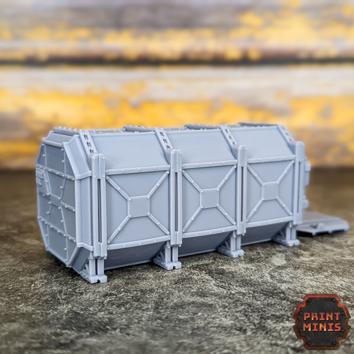 3D Printable Shipping Container Modular Kit by Print Minis