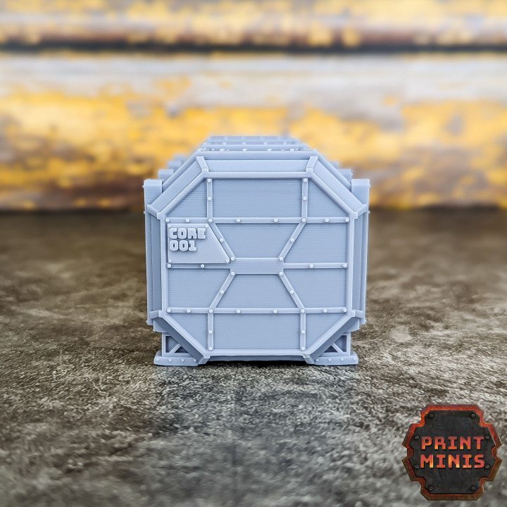 3D Printable Shipping Container Modular Kit by Print Minis