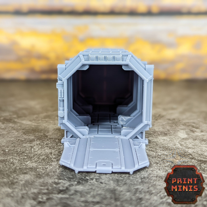 3D Printable Shipping Container Modular Kit by Print Minis