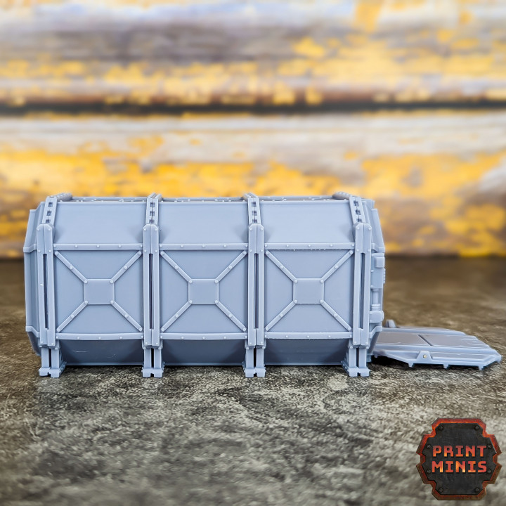 3D Printable Shipping Container Modular Kit by Print Minis
