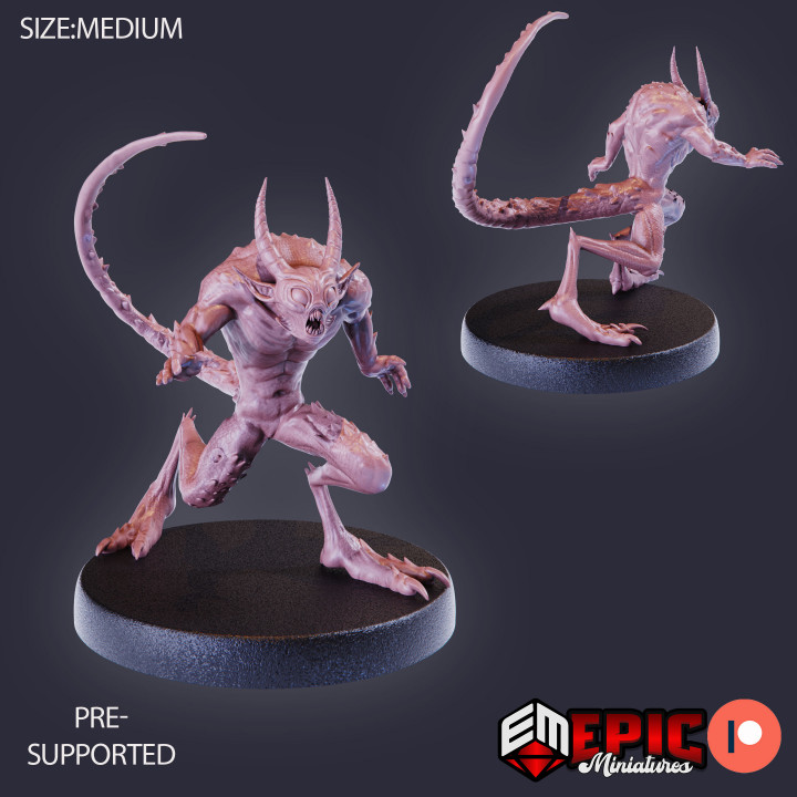 3D Printable Quasit Set / Hell Warrior / Demon Spawn / Evil Minion ...