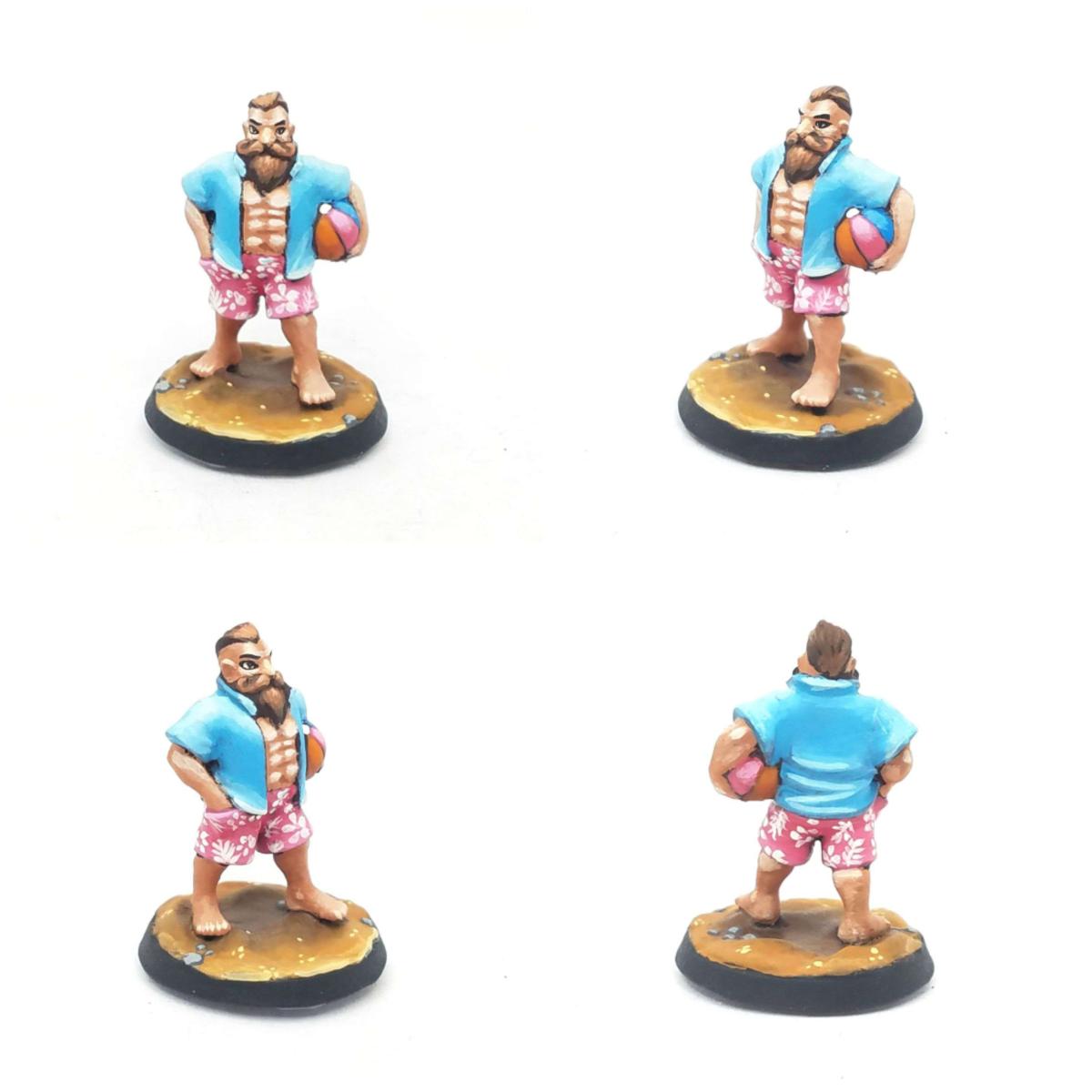 3D Printable Beach dwarf [PRE-SUPPORTED] by Vae Victis Miniatures