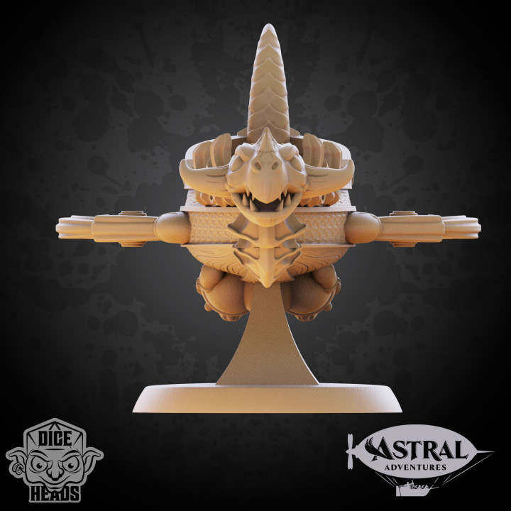 3D Printable Dragon Yacht Astral Skiff (large Version) by Dice Heads