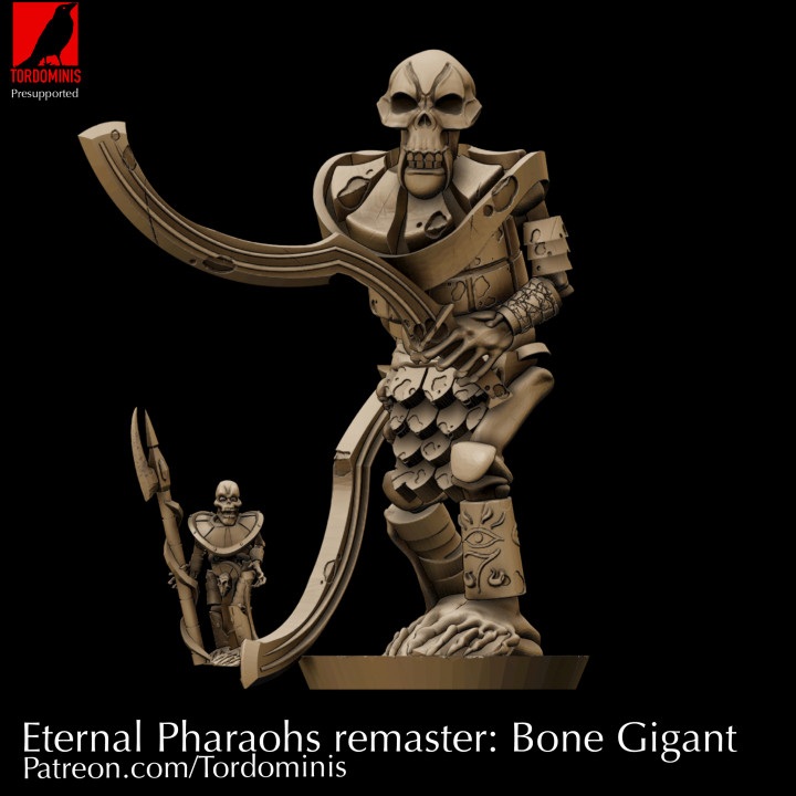 3D Printable Eternal Pharaohs Remaster: Bone Colossus by Tordominis
