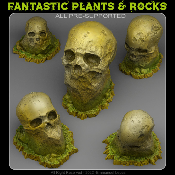3D Printable GIANT SKULL STONES by Fantastic Plants And Rocks