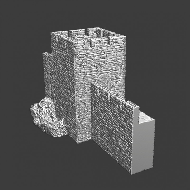 3D Printable Rising wall and tower - modular castle system by Northern ...