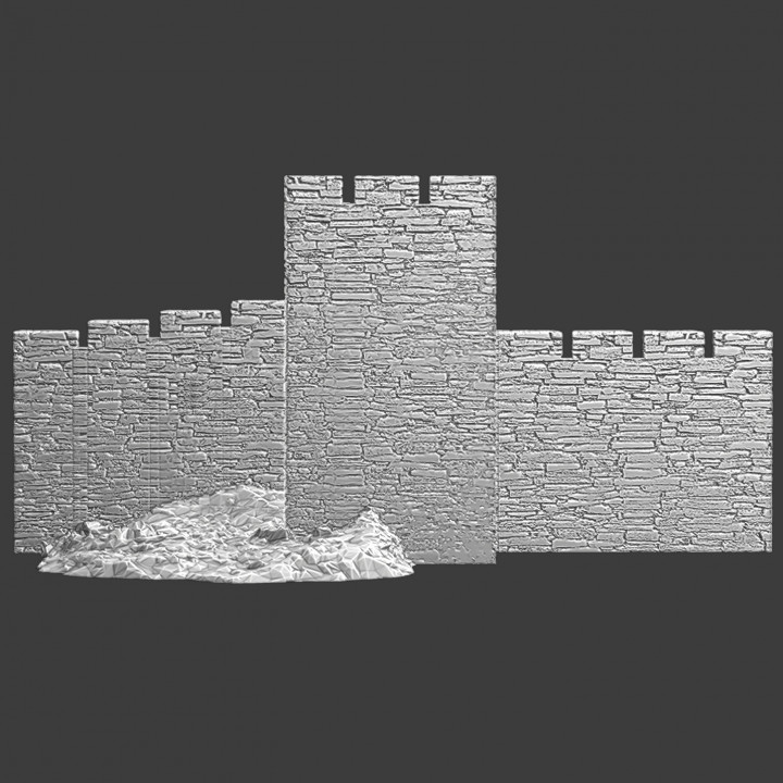 3D Printable Rising wall and tower - modular castle system by Northern ...