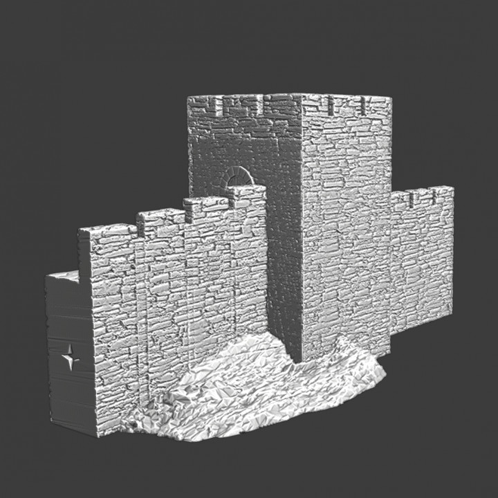 3D Printable Rising wall and tower - modular castle system by Northern ...