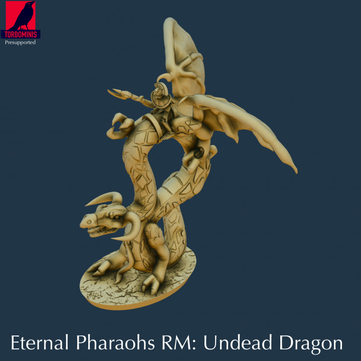 3D Printable Eternal Pharaohs Remaster: Undead dragon with priest by ...