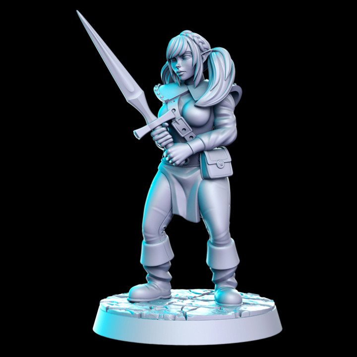 3D Printable Elf - 32mm - DnD by RN Estudio