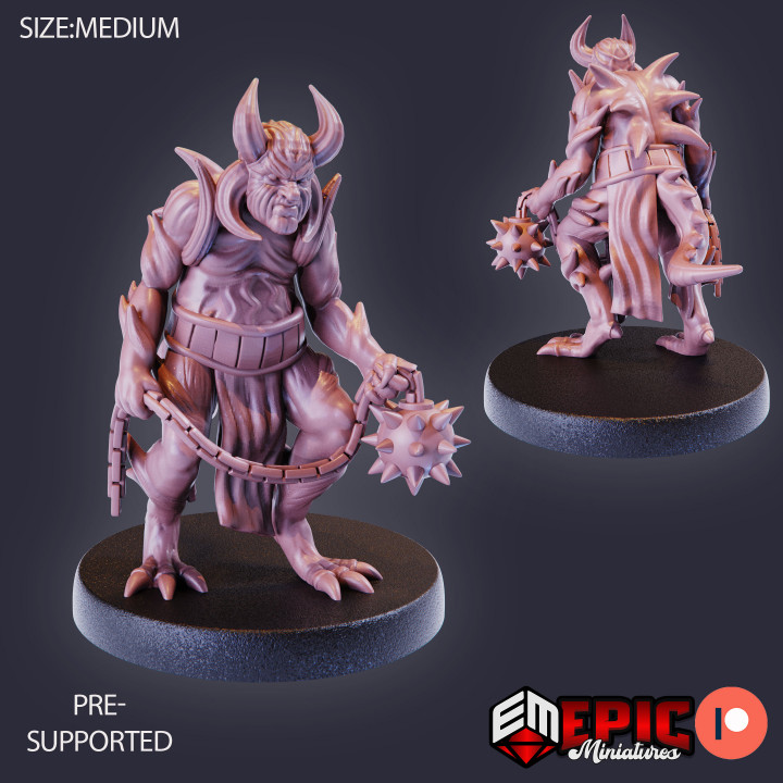 3D Printable Devil Army Flail / Hell Warrior / Demon Spawn / Evil ...