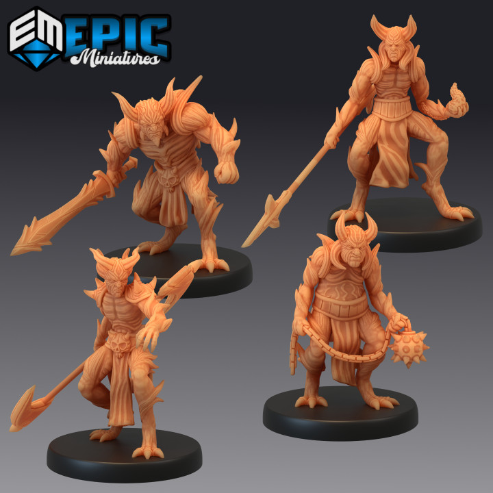 3D Printable Devil Army Set / Hell Warrior / Demon Spawn / Evil Minion ...