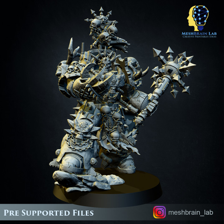 3D Printable Chaos Terminator Lord by MeshBrain Lab