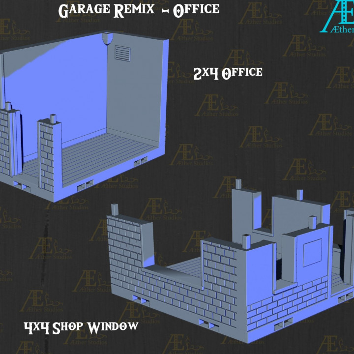 3D Printable AEURBN02 – Modern Urban Garage by Aether Studios