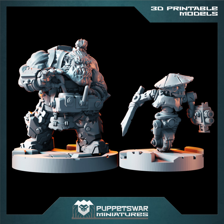 3D Printable Bushi Gobots by Puppetswar Miniatures