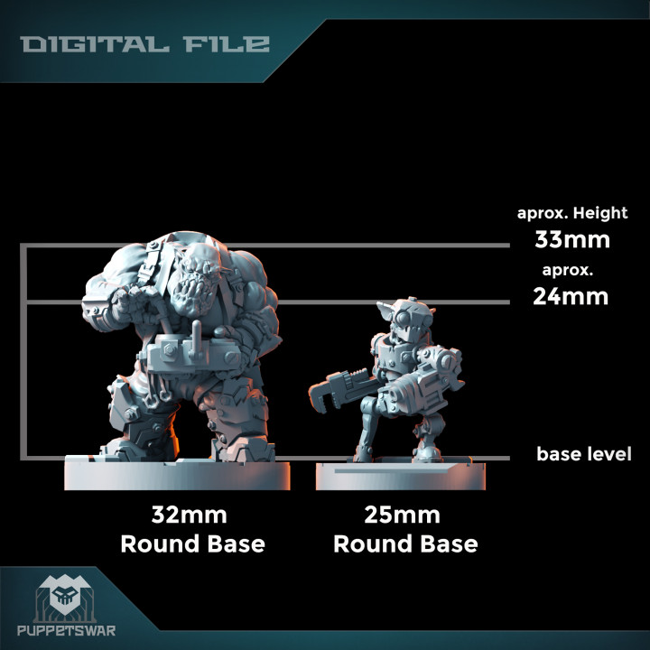3D Printable Gobots by Puppetswar Miniatures