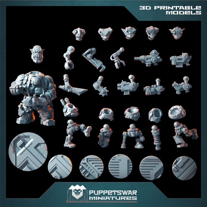 3D Printable Gobots by Puppetswar Miniatures