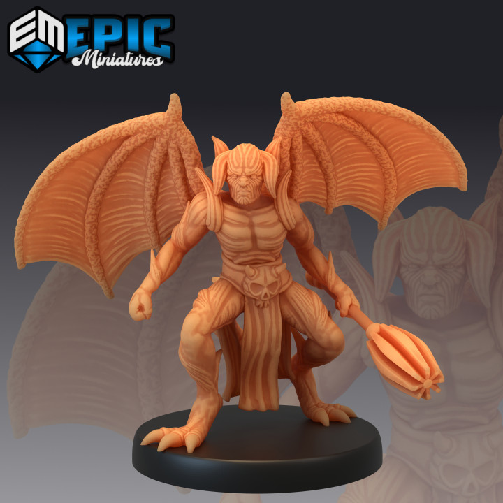 3D Printable Winged Devil Army Mace / Hell Warrior / Demon General ...