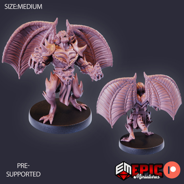3D Printable Winged Devil Army Set / Hell Warrior / Demon General ...