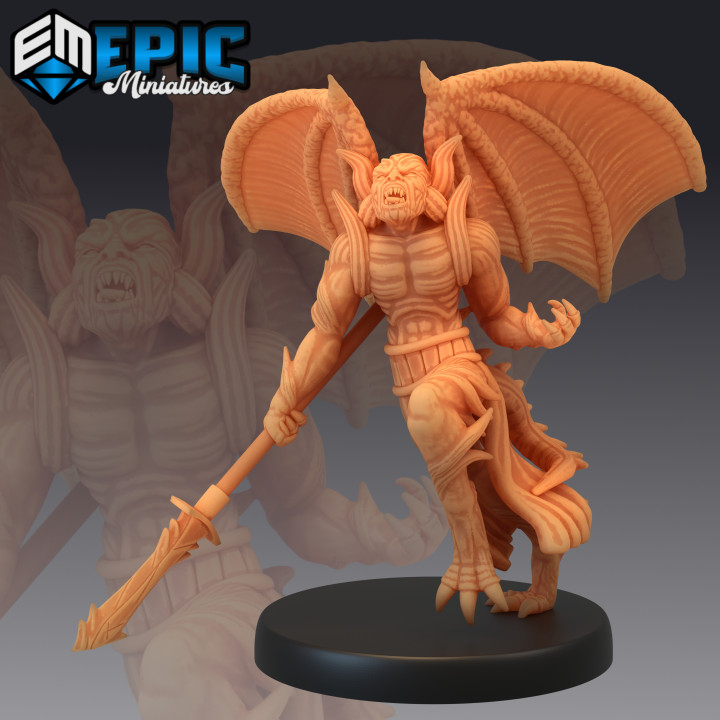 3D Printable Winged Devil Army Set / Hell Warrior / Demon General ...