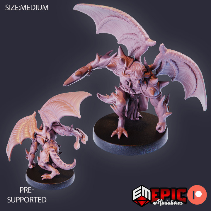 3D Printable Winged Devil Army Set / Hell Warrior / Demon General ...