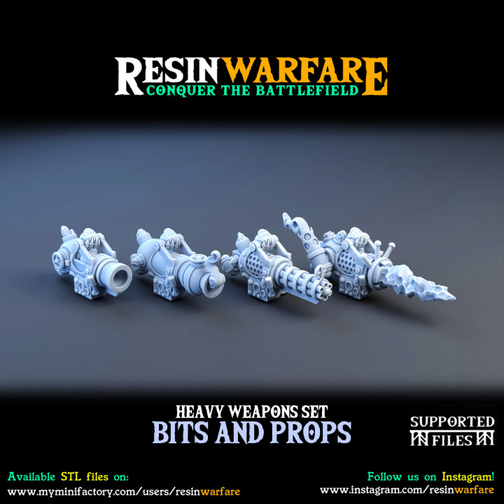 3D Printable Heavy Weapons Set by ResinWarfare
