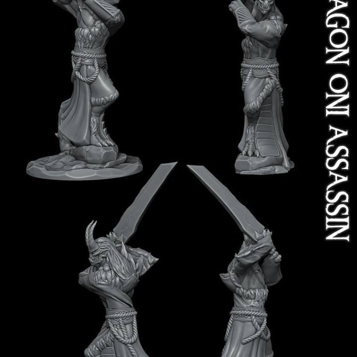 3D Printable Dragon Oni Assassin by RocketPigGames