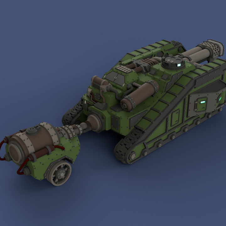 3D Printable Inferno Flame Tank Kit For MK VI Landship by Tread Heads