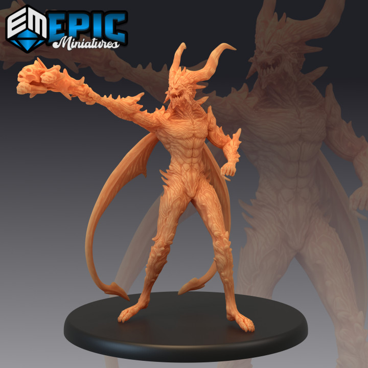 3D Printable Arch Devil Spear / Hell Wizard / Demon General / Evil Army ...