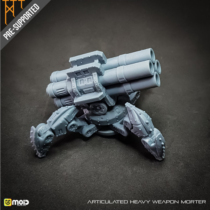 3D Printable Articulated Heavy Weapon by Moid