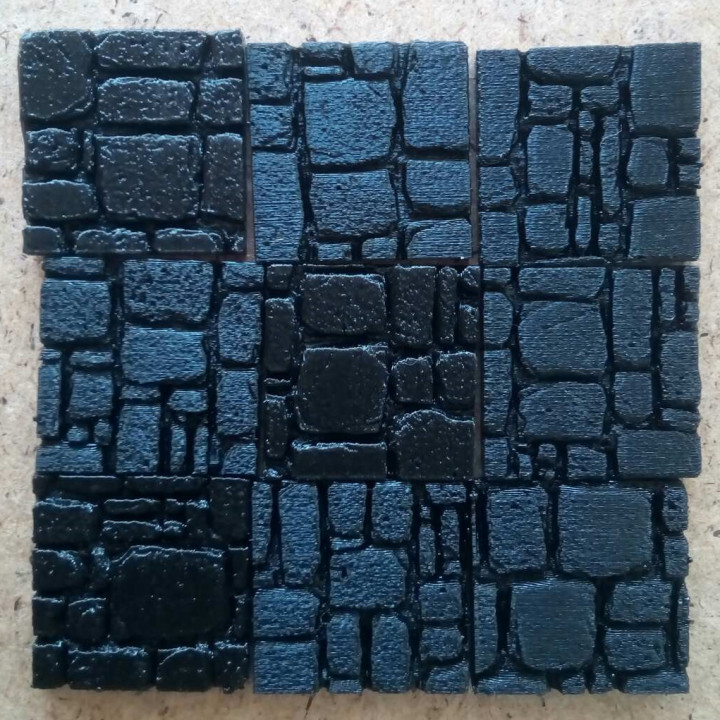 3D Printable Stone Brick Base by Ottó Németh