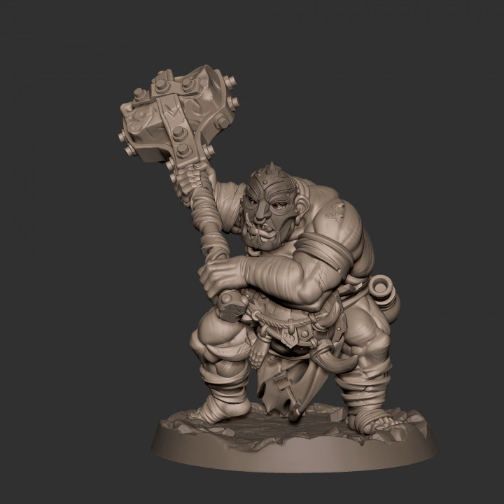 3D Printable Dungeon Gatekeeper Ogre (2-6 Versions) by Bite the Bullet