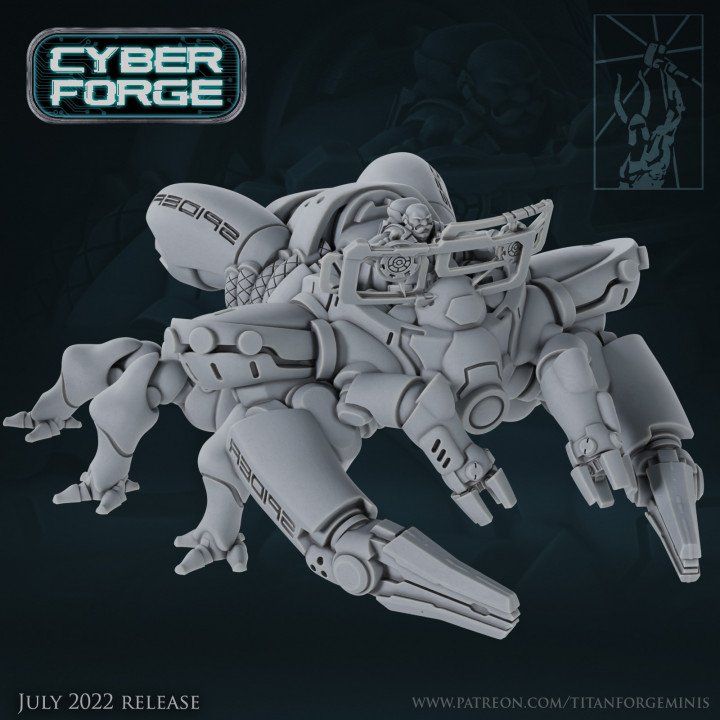 3D Printable Cyber Forge Anniversary Route 77 Spider Construction Mech ...