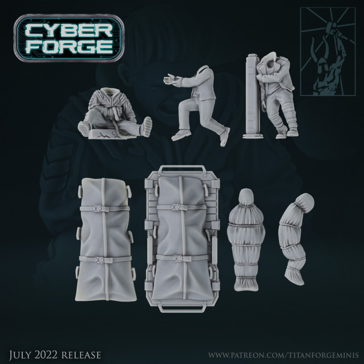 3D Printable Cyber Forge Anniversary Route 77 Civil Workers by Titan ...